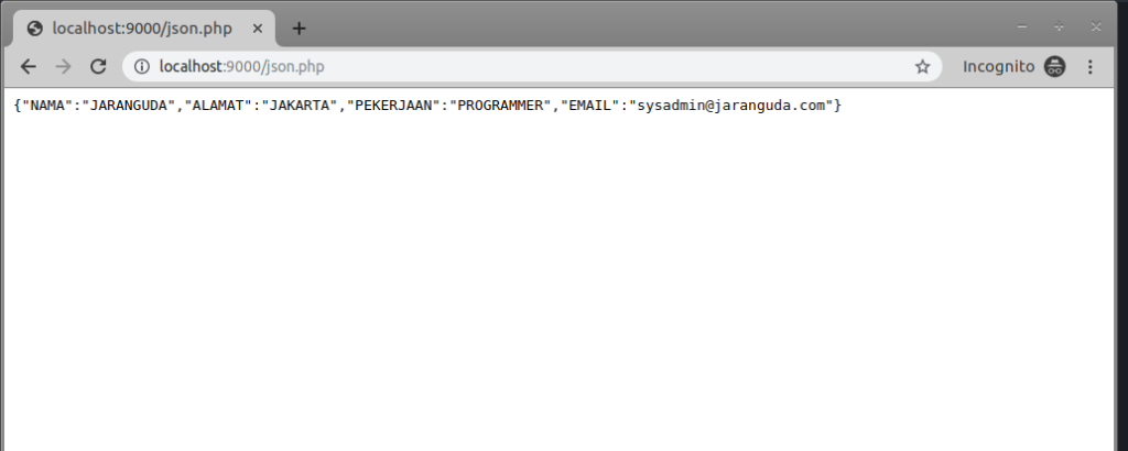 Menampilkan JSON di PHP dengan json_encode « Jaranguda Menampilkan JSON di PHP dengan json_encode « Jaranguda