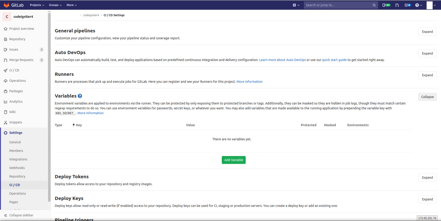Cara Membuat Autodeploy Codeigniter di Gitlab dari Awal « Jaranguda