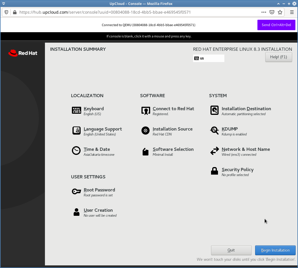 Cara Install Red Hat Enterprise Linux 8 di Upcloud dengan Custom ISO ...